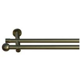 Gardinenstange Indeko "Colombes", silber (messing, antik), L:200cm, Eisen, Gardinenstangen