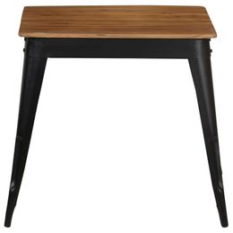 vidaXL Esstisch Massivholz Akazie und Stahl 75x75x76 cm