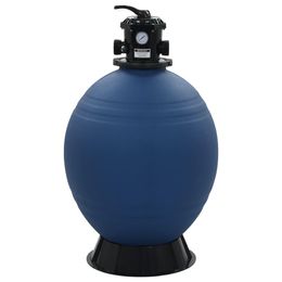 vidaXL Pool-Sandfilter mit 6-Wege-Ventil Filterkessel Blau 660 mm