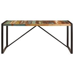 vidaXL Esstisch 180x90x75 cm Altholz Massiv
