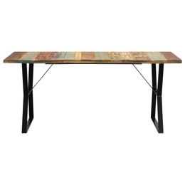 vidaXL Esstisch 180x90x76 cm Altholz Massiv