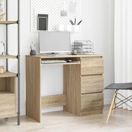 vidaXL Schreibtisch Sonoma-Eiche 90x45x76 cm Holzwerkstoff