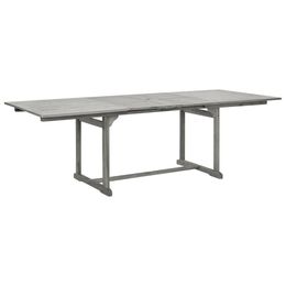 vidaXL Garten-Esstisch (160-240)x100x75 cm Massivholz Akazie