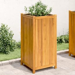 vidaXL Pflanzkübel mit Einlage 50x50x100 cm Massivholz Akazie