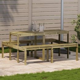 vidaXL Picknicktisch 160x134x75 cm Imprägniertes Kiefernholz