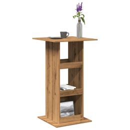 vidaXL Bartisch mit Ablagen Artisan-Eiche 60x60x102 cm Holzwerkstoff