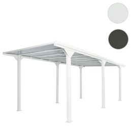 Mendler Alu-Pergola HWC-O23, Pavillon Terrassen&uuml;berdachung, stabiles 10cm-Gestell Polycarbonat-Dach Regenrin 111127+111128