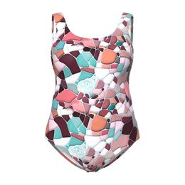Ulla Popken Badeanzug Damen Größe XXXL/4XL jade / orange / bordeaux / weiß