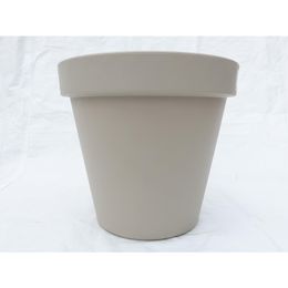 Pflanzkübel E&K, beige, Taupe rund Ø80cm, Pflanztopf Blumentopf Kübel XXL groß outdoor indoor