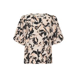 Kaffe Bluse 'Paco' Damen Gr&ouml;&szlig;e L beige / apricot / schwarz