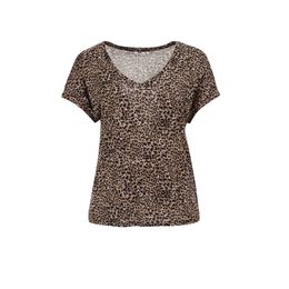 WE Fashion T-Shirt Damen Gr&ouml;&szlig;e 5XL beige / braun / schwarz