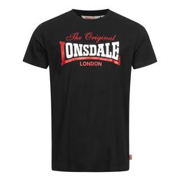Lonsdale T-Shirt 'Aldingham' Herren Gr&ouml;&szlig;e 4XL rot / schwarz / wei&szlig;