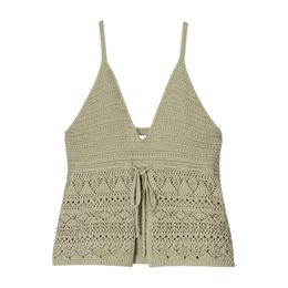Bershka Top Damen Gr&ouml;&szlig;e XS dunkelbeige