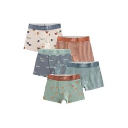 next Boxershorts Jungen Gr&ouml;&szlig;e 140 taubenblau / hellblau / rostrot / naturwei&szlig;