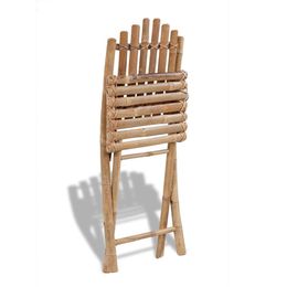 vidaXL Gartenstühle Bambus 4 Stk.