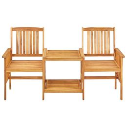 vidaXL Gartenstühle mit Teetisch 159x61x92 cm Massivholz Akazie