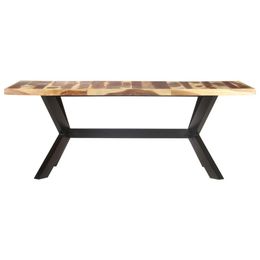 vidaXL Esstisch 200x100x75 cm Massivholz Honigfarben