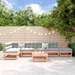 vidaXL 7-tlg. Garten-Lounge-Set Massivholz Douglasie
