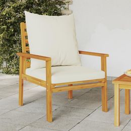 vidaXL Gartensessel 2 Stk. mit Kissen Massivholz Akazie