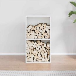 vidaXL Brennholzregal Weiß 40x30x75 cm Kaltgewalzter Stahl