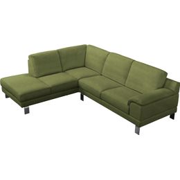 Ecksofa Egoitaliano "Shakira, Design und Sitzkomfort auf hohem Niveau, tolle Details", gr&uuml;n (kiwi), B:240cm H:84cm T:212cm, Sofas, Ecksofa, mit Ottomane, L-Form, elegante Metallf&uuml;&szlig;e