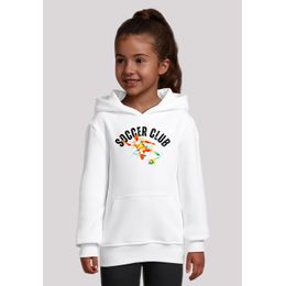 Kapuzenpullover F4NT4STIC "Soccer Club Sport Fan Artwork", Jungen, Gr. 110/116, weiß, Obermaterial: 65% Baumwolle, 35% Polyester, relaxed fit, Pullover, Premium Qualität