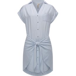 Ragwear Kleid 'Bahaya' Damen Gr&ouml;&szlig;e 34 hellblau / wei&szlig; Sommerkleid