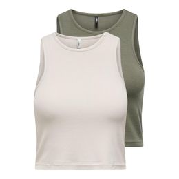 Only Top 'ONLBelia' Damen Gr&ouml;&szlig;e M hellbeige / oliv