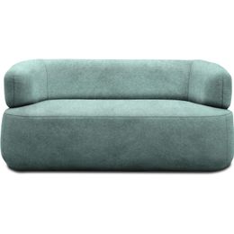 2-Sitzer DOMO collection "800012 Designsofa, komfortabel und elegant, organische Formensprache", blau (petrol), B:160cm H:71cm T:86cm, 95% Polyester, 5% Nylon, Sofas, Formsch&ouml;ner 2-Sitzer