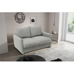 Schlafsofa DOMO collection "700023 Schlaffunktion, Federkern, 2-Sitzer, stabile Liegefl&auml;che", grau, B:165cm H:95cm T:100cm, 95% Polyester, 5% Nylon, Sofas, Schlafsofa, Sitzfl&auml;chen einzeln ausklappbar zum Schlafen, Relaxen und Entspannen