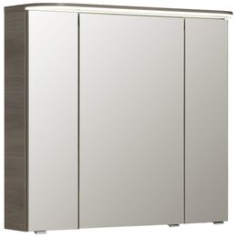 Pelipal Balto Spiegelschrank 85,2 x 17 x 74 cm mit LED Lichtkranz, Waschplatzbeleuchtung