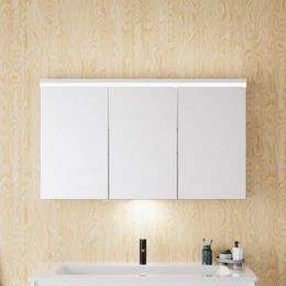 Burgbad Lin20 Spiegelschrank mit LED-Beleuchtung, 120 cm, 3 Spiegeltüren, links, mit Waschtischbeleuchtung