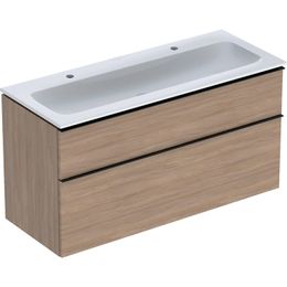 Geberit iCon Set Möbelwaschtisch 120 cm schmaler Rand, mit Unterschrank, 2 Schubladen und Waschbeckenanschluss