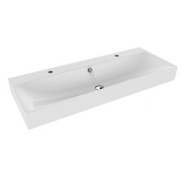 Kaldewei SILENIO Wandwaschtisch 3046 mit 2 x 1 Hahnlochbohrung, 120 cm