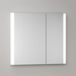 KEUCO Royal Metis LED Unterputz-Spiegelschrank 80 x 71 cm, mit 2 Türen asymmetrisch