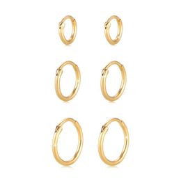 Elli Ohrring-Set &raquo;Ohrring Set Trio 925 Sterling Silber&laquo; Gold onesize Ohrringe f&uuml;r Damen aus der Creolen Kollektion verleihen jedem Outfit einen...