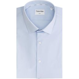 Calvin Klein Businesshemd »SLIM ESNTL POPLIN NOS STR SLD« Mit Monogramm-Stickerei CALM BLUE 43 - N-Gr N-Gr 43 Businesshemd von Calvin Klein Menswear