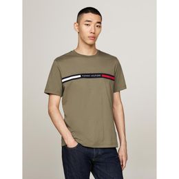 Tommy Hilfiger T-Shirt »HILFIGER CHEST INSERT TEE« Battle Green L L Rundhalsshirt von Tommy Hilfiger