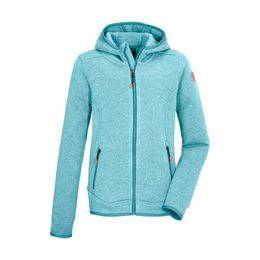 Killtec Fleecejacke &raquo;KOS 174 GRLS KNTFLC JCKT&laquo; Strickfleecejacke mit Kapuze, Zippertaschen, elastisch, Kinnschutz aquablau 128 128 Kinder...