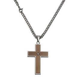 ZEEme Kette mit Anhänger »Edelstahl Kreuz« braun 45cm Schönes Design