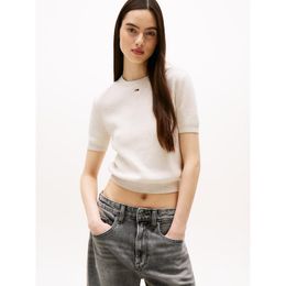 Tommy Jeans Damen Kurzarmpullover &raquo;TJW ESSENTIAL SS SWEATER&laquo; grau XS (34)