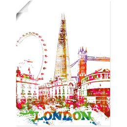 Artland Wandbild »London Grafik«, London, (1 St.), als Alubild, Leinwandbild, Wandaufkleber oder Poster in versch. Größen bunt