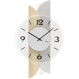 AMS Wanduhr »W9667« Made in Germany, Holz, Wohnzimmer, Esszimmer, Küche, Arbeitszimmer, Flur sonomafarben Dekorative Wanduhr
