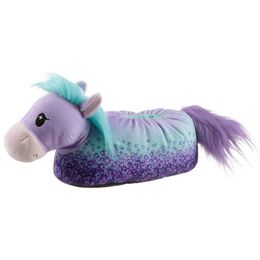 Nici Plüsch Hausschuhe »PONY STARJUMPER« mit Seifenblasen Druck türkis 38/41 38/41 Im farbenfrohen Look