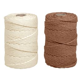 Makramee-Garne im Set - Natur/Braun