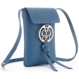 Lascana Umhängetasche »Handytasche« mit Zierschnalle, Minibag, Crossbody Bag VEGAN blau