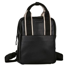 Tom Tailor Rucksack »Hermia« aus Lederimtat mit zwei farblich passenden Kurzgriffen aus Gewebeband Schwarz B/H/T: 26,5 cm x 33 cm x 11 cm B/H/T:...