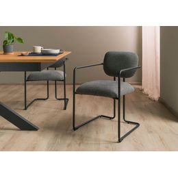 Polsterstuhl 51x58x78 dunkelgrau ELISE #304 - 2er Set