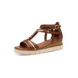 Tamaris Sandale Damen Gr&ouml;&szlig;e 39 cognac / gold