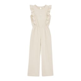 WE Fashion Overall M&auml;dchen Gr&ouml;&szlig;e 140 beige / wei&szlig;